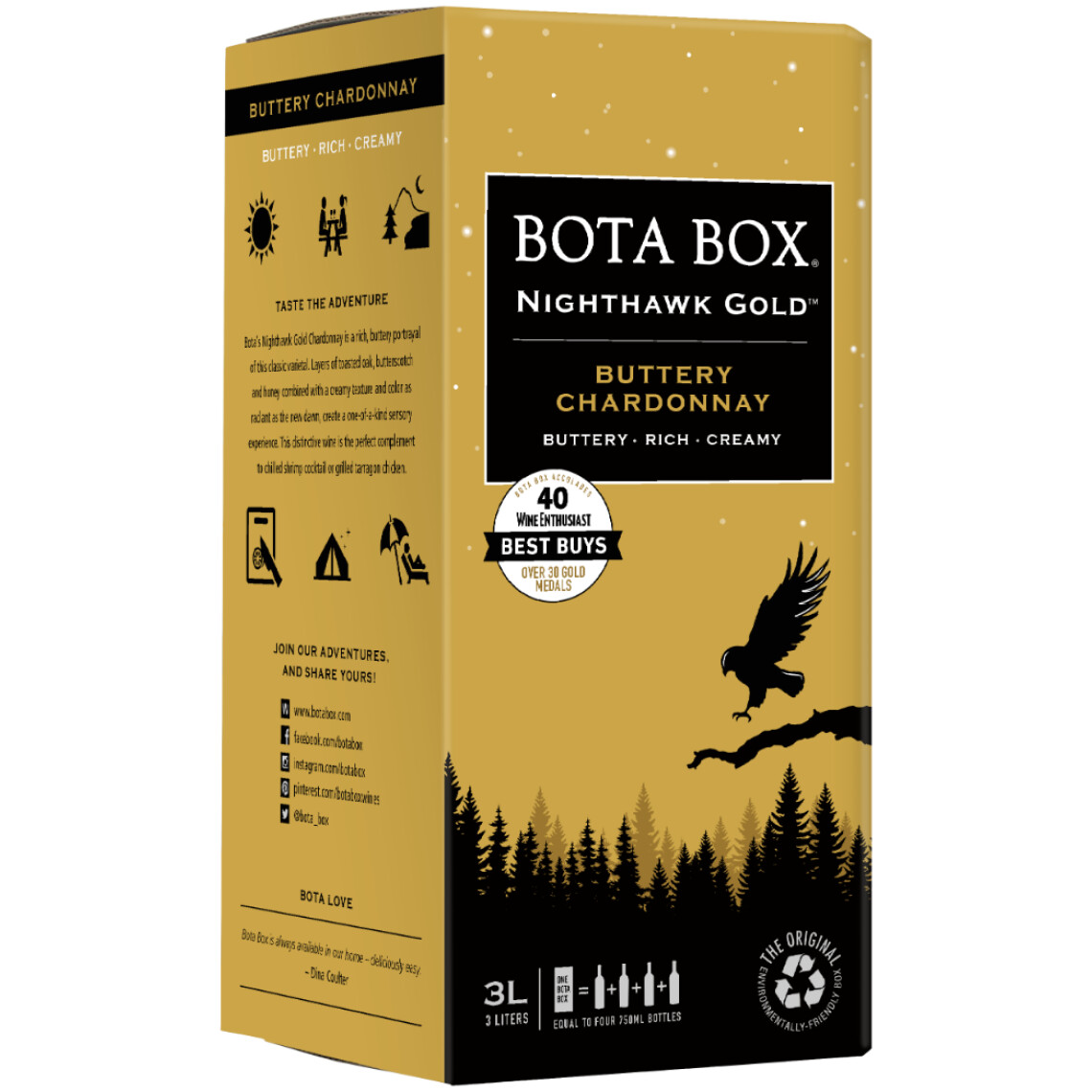 BOTA BOX NIGHTHAWK GOLD BUTTERY CHARDONNAY – Water Street Wines & Spirits